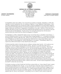 Ravnsborg Weighs in on Killing Man with His Car in Hyde County – Dakota ...